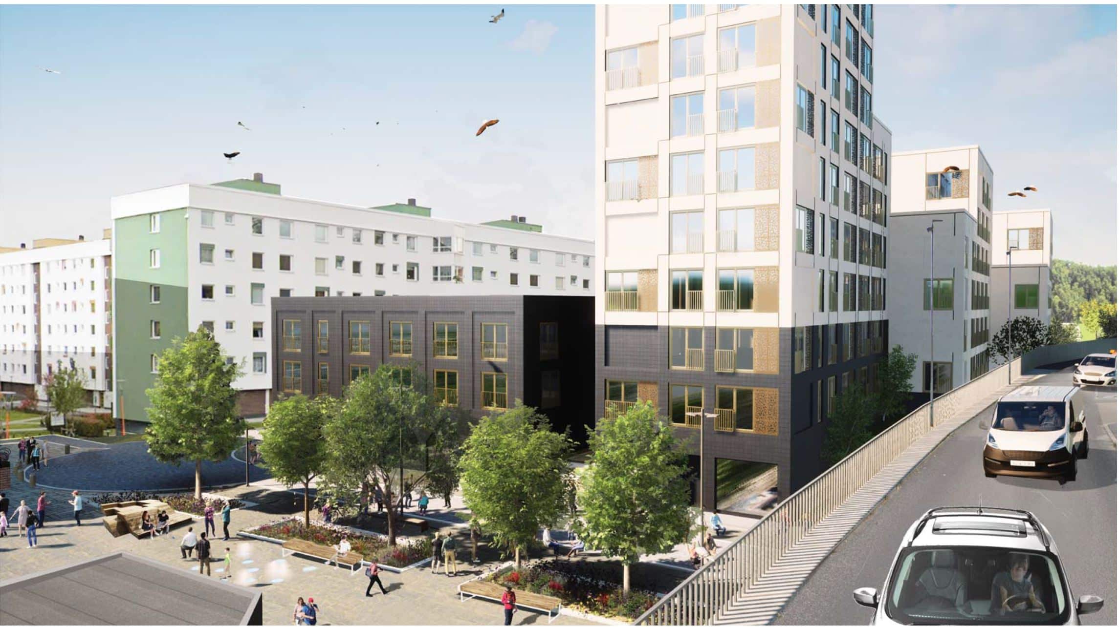 Alby Torghus i Botkyrka, nybyggnation bostäder - Projektagenten
